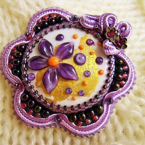 Lampwork Brooch - Etsy