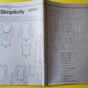 Simplicity Pattern S8892 women's Clothes - Etsy