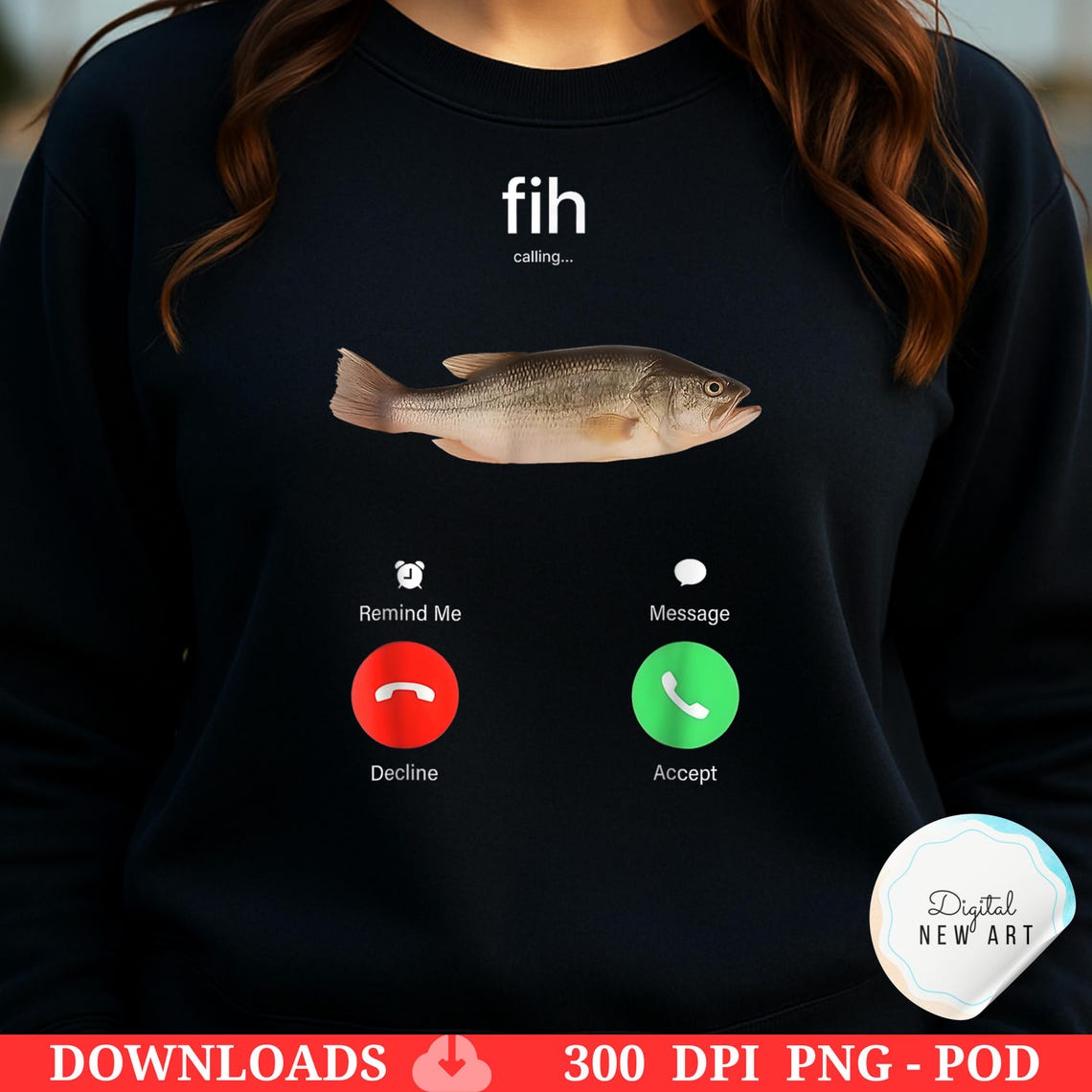 Funny Fish Calling PNG SVG: Fishing Meme Design for Cricut - Etsy