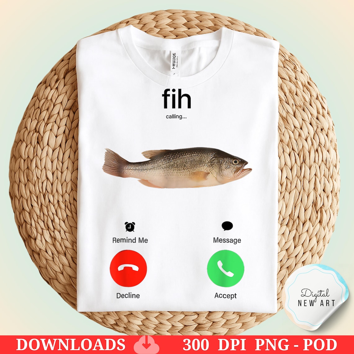 Funny Fish Calling PNG SVG: Fishing Meme Design for Cricut - Etsy
