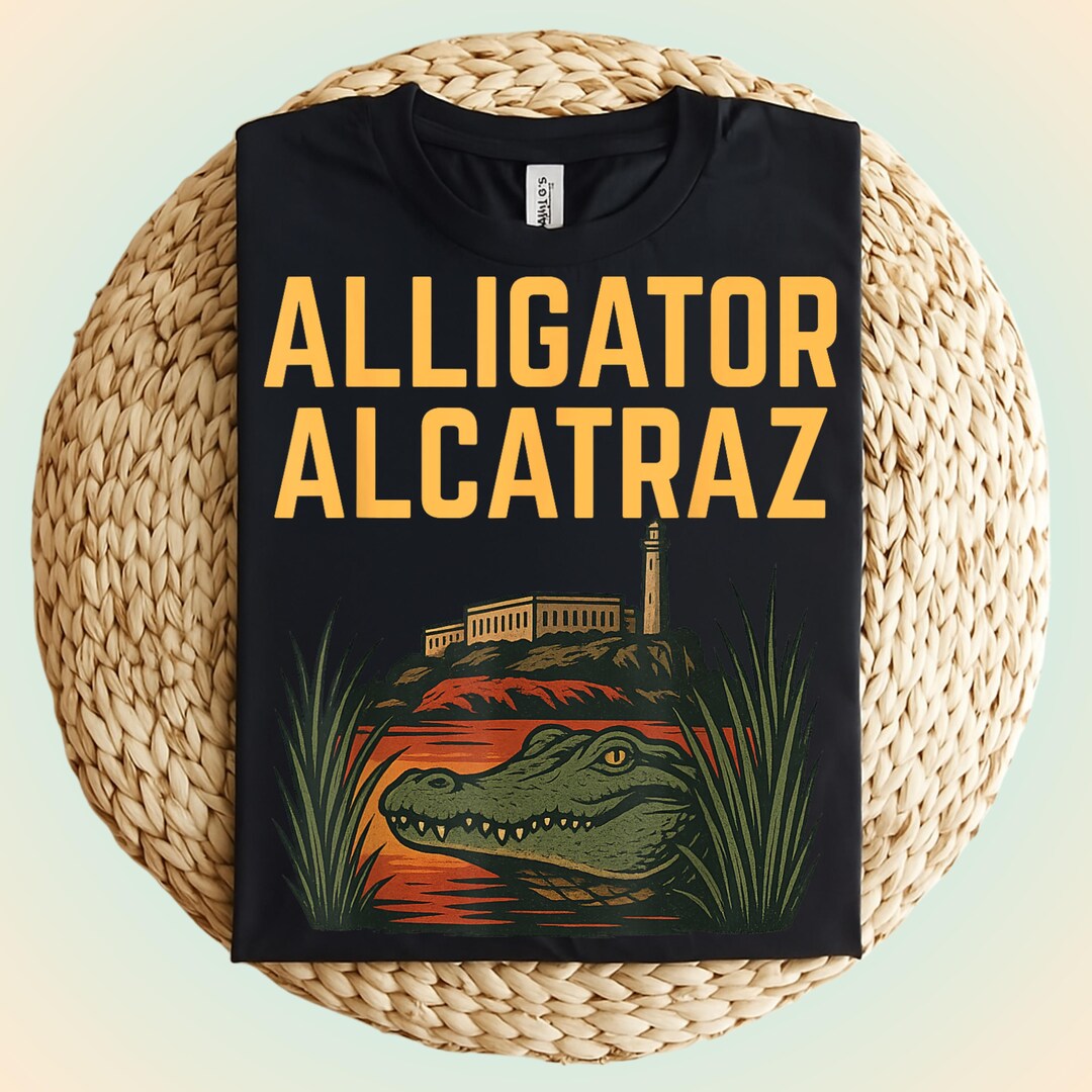 Alligator Alcatraz Shirt Design: Retro Swamp Gator Graphic (PNG SVG ...