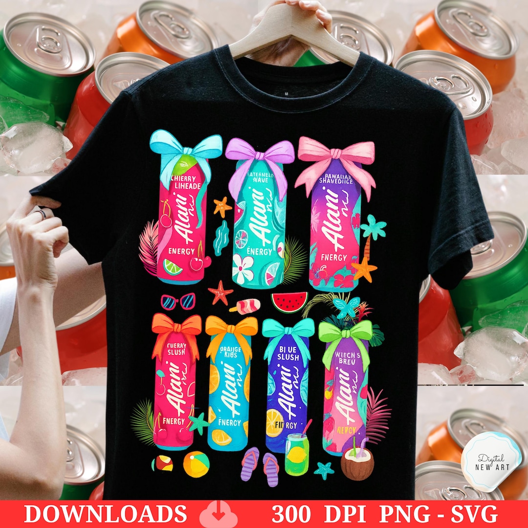 Alani Nu Energy Drink PNG: Retro Design (Digitaler Download, SVG-Datei ...