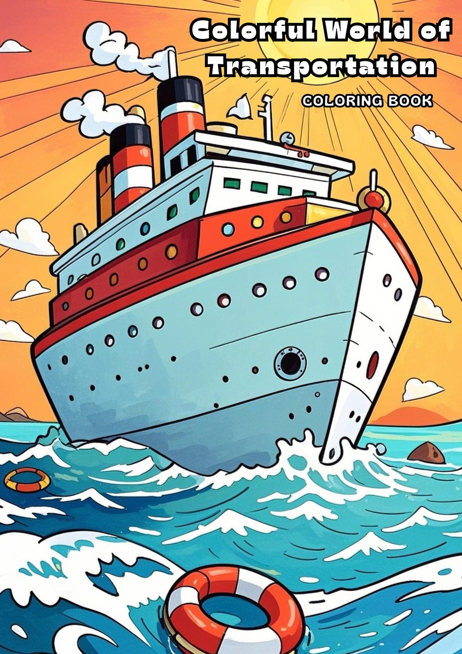 Let's Ride! Transportation Coloring Book for Kids | Fun Vehicle ...