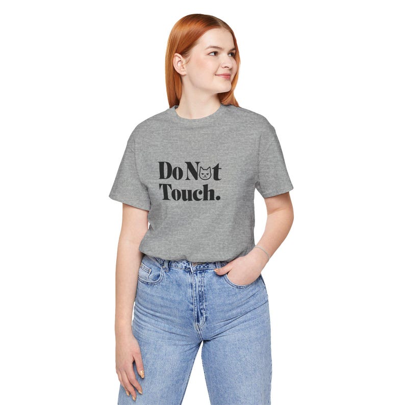 Do Not Touch Cat Shirt | Minimalist Introvert Tee Cat Lovers | Bella ...