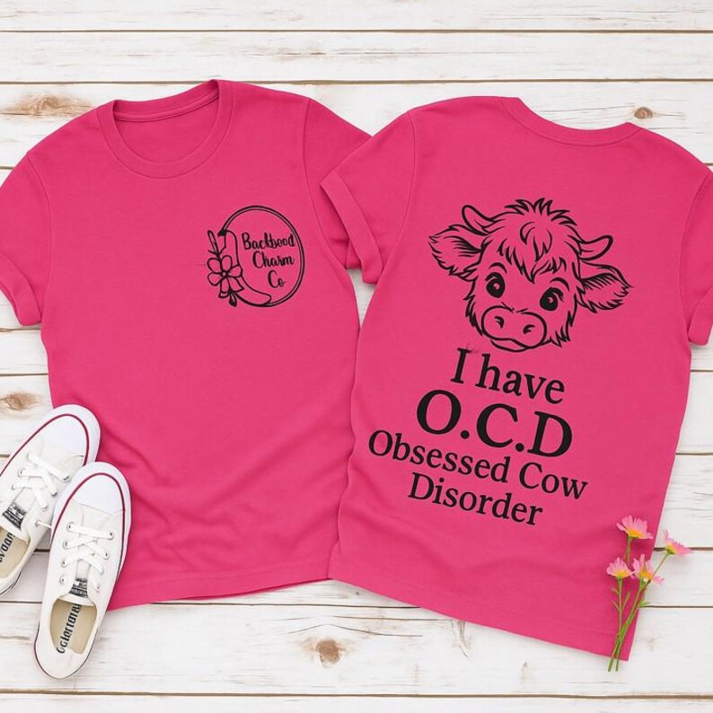 OCD – Obsessed Cow Disorder Girls' Custom T-shirt | Cute Baby Cow Lover ...