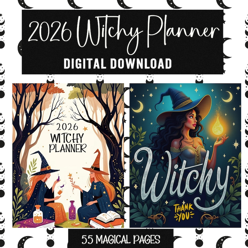 2026 Witchy Planner: Printable Grimoire, Spell Tracker (PDF Download ...
