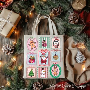 Christmas Tags SVG PNG | Cute Holiday Gift Tag Bundle | Santa, Penguin ...