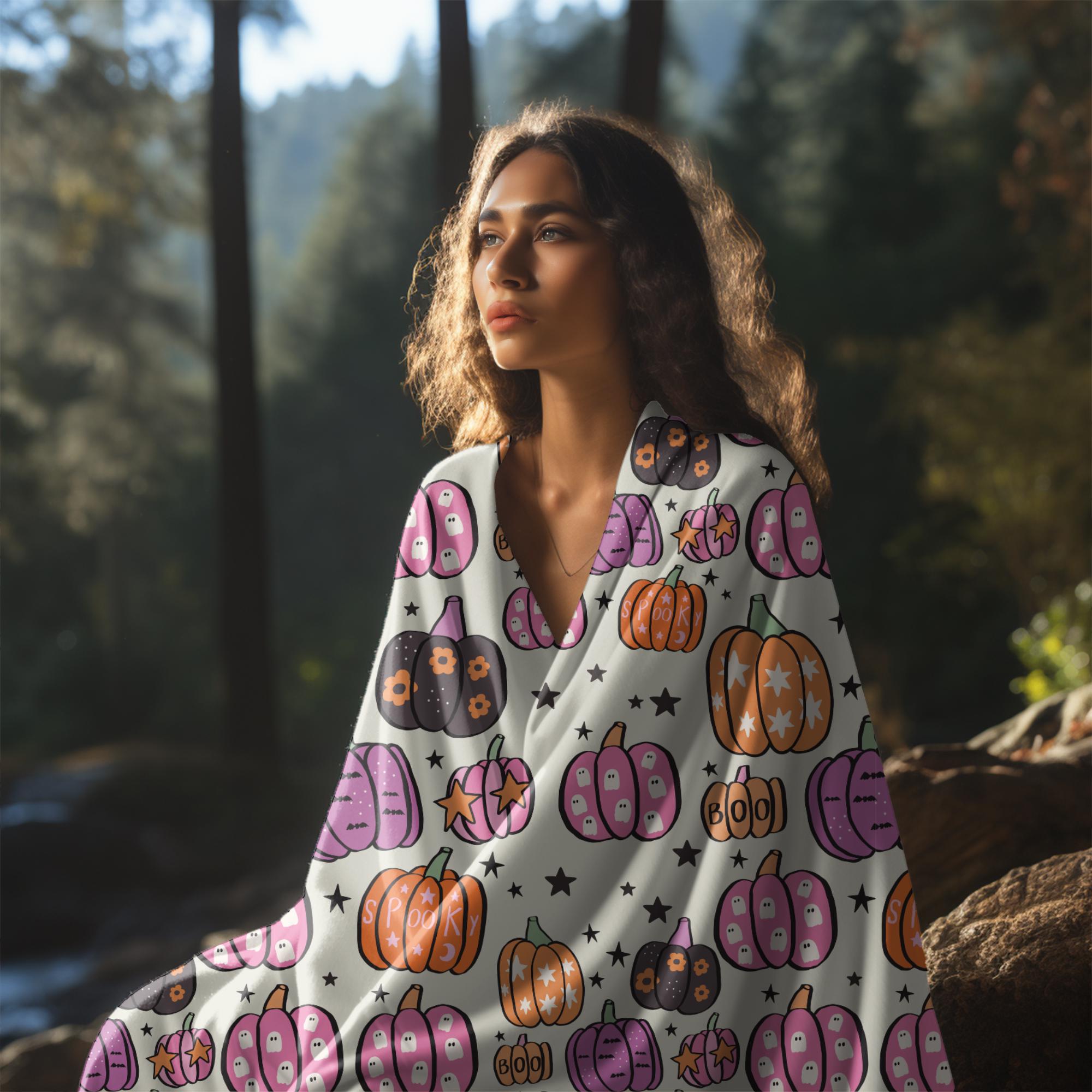 Spooky Pumpkin Seamless Pattern Bundle With BOO, Ghosts & Stars | JPG ...