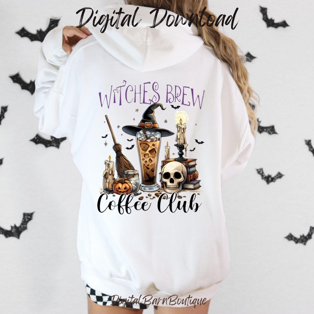 Witches Brew Iced Coffee PNG: Spooky Halloween Clipart (digital ...