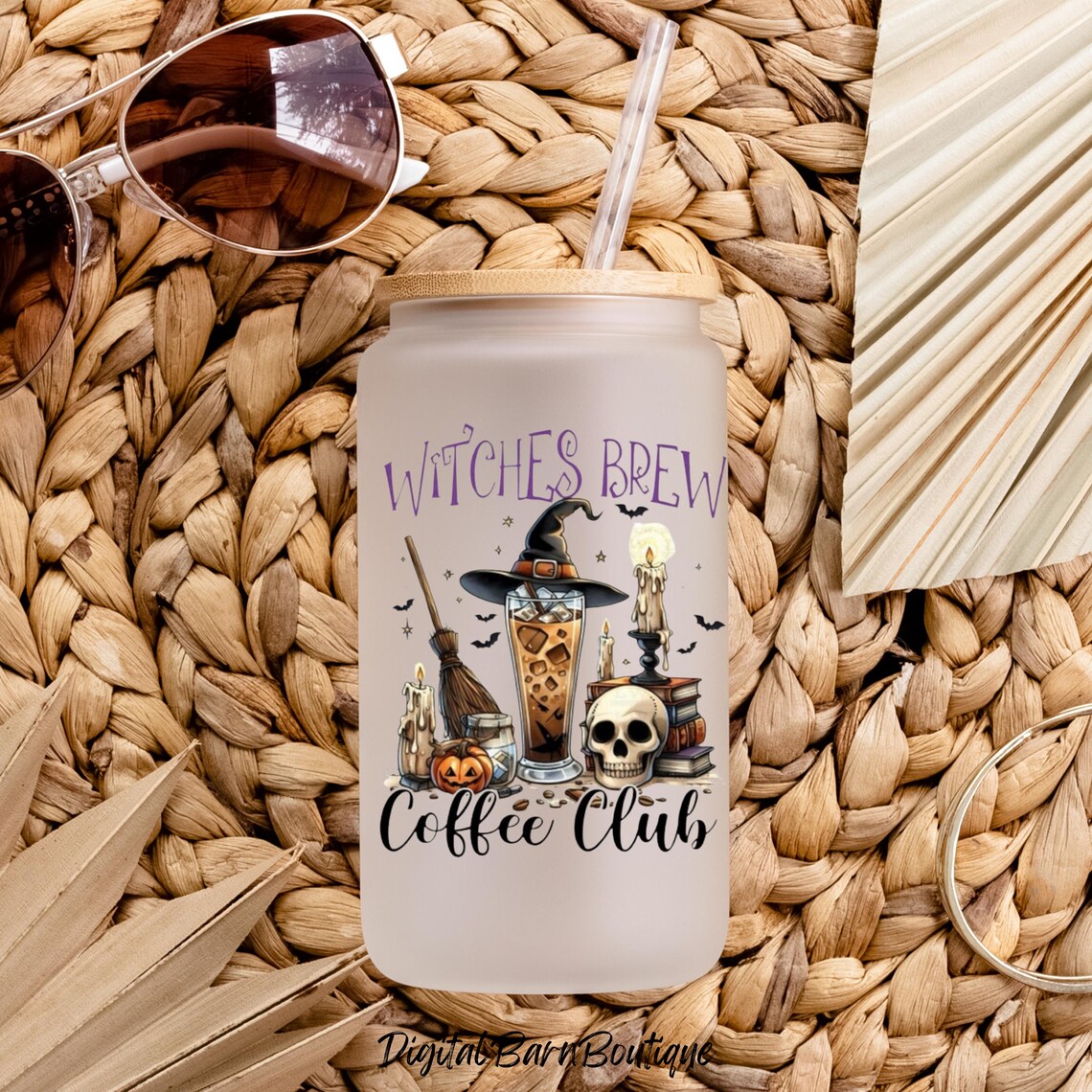 Witches Brew Iced Coffee PNG: Spooky Halloween Clipart (digital ...
