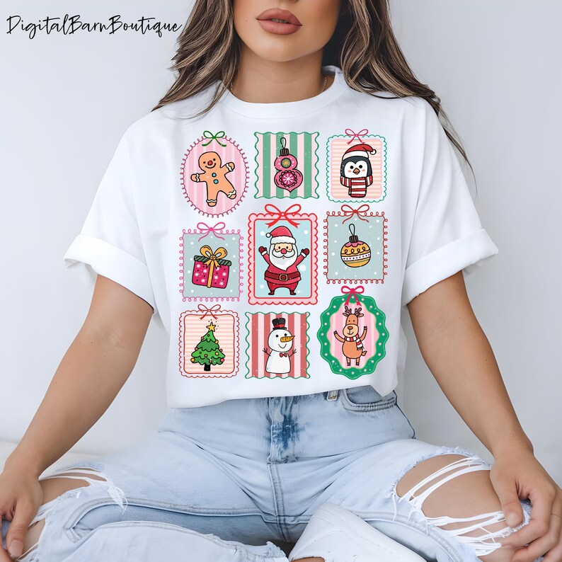 Christmas Tags SVG PNG | Cute Holiday Gift Tag Bundle | Santa, Penguin ...