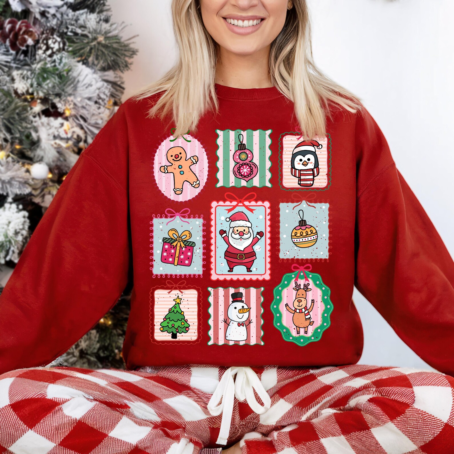 Christmas Tags SVG PNG | Cute Holiday Gift Tag Bundle | Santa, Penguin ...