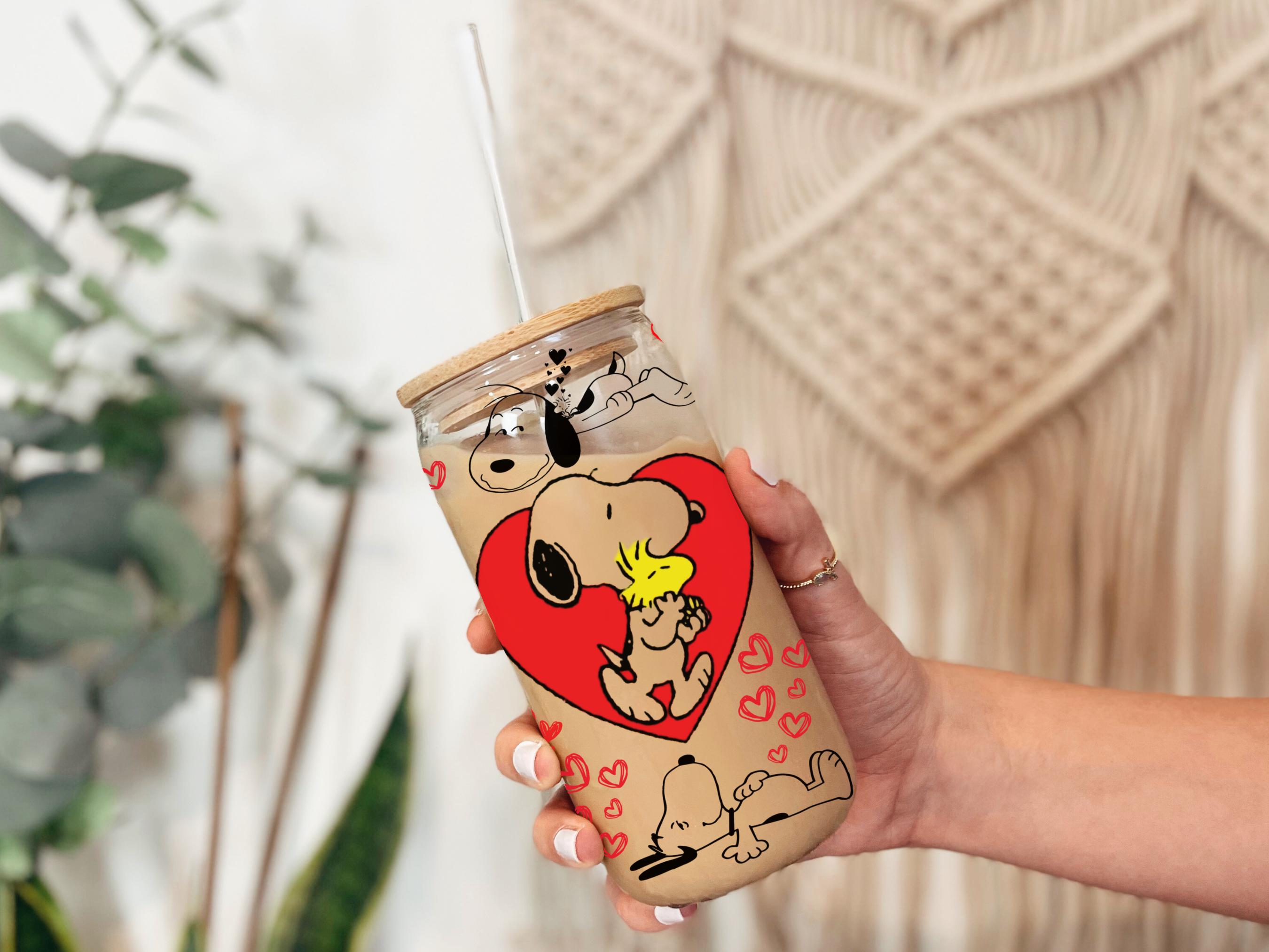 Snoopy & Woodstock Valentine Cup Wrap, PNG Sublimation Design (digital ...