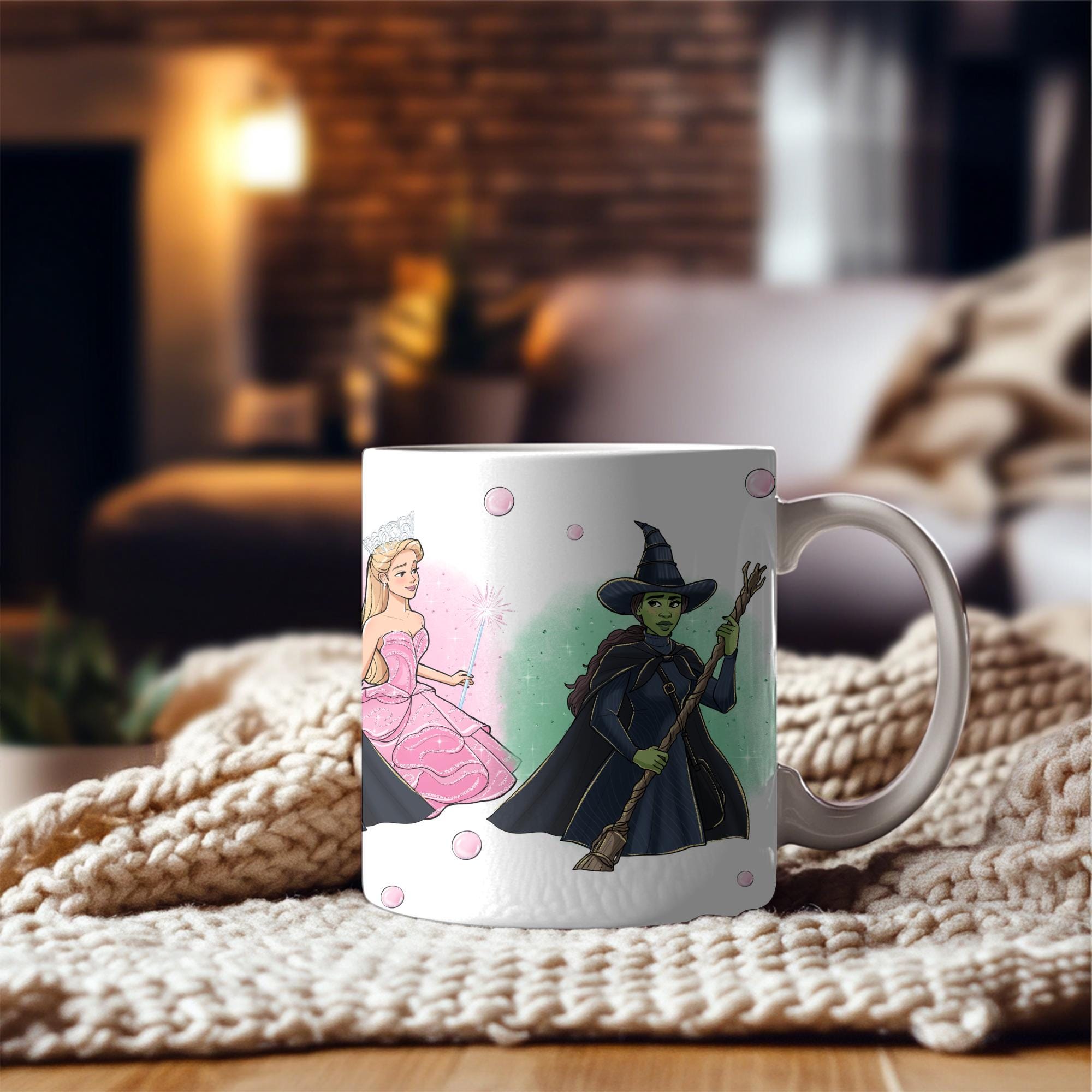Glinda & Elphaba Cup Wrap PNG: Pastel Halloween Tumbler Sublimation ...