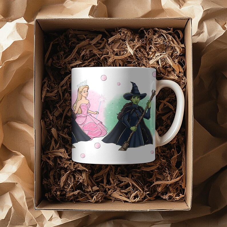 Glinda & Elphaba Cup Wrap PNG: Pastel Halloween Tumbler Sublimation ...
