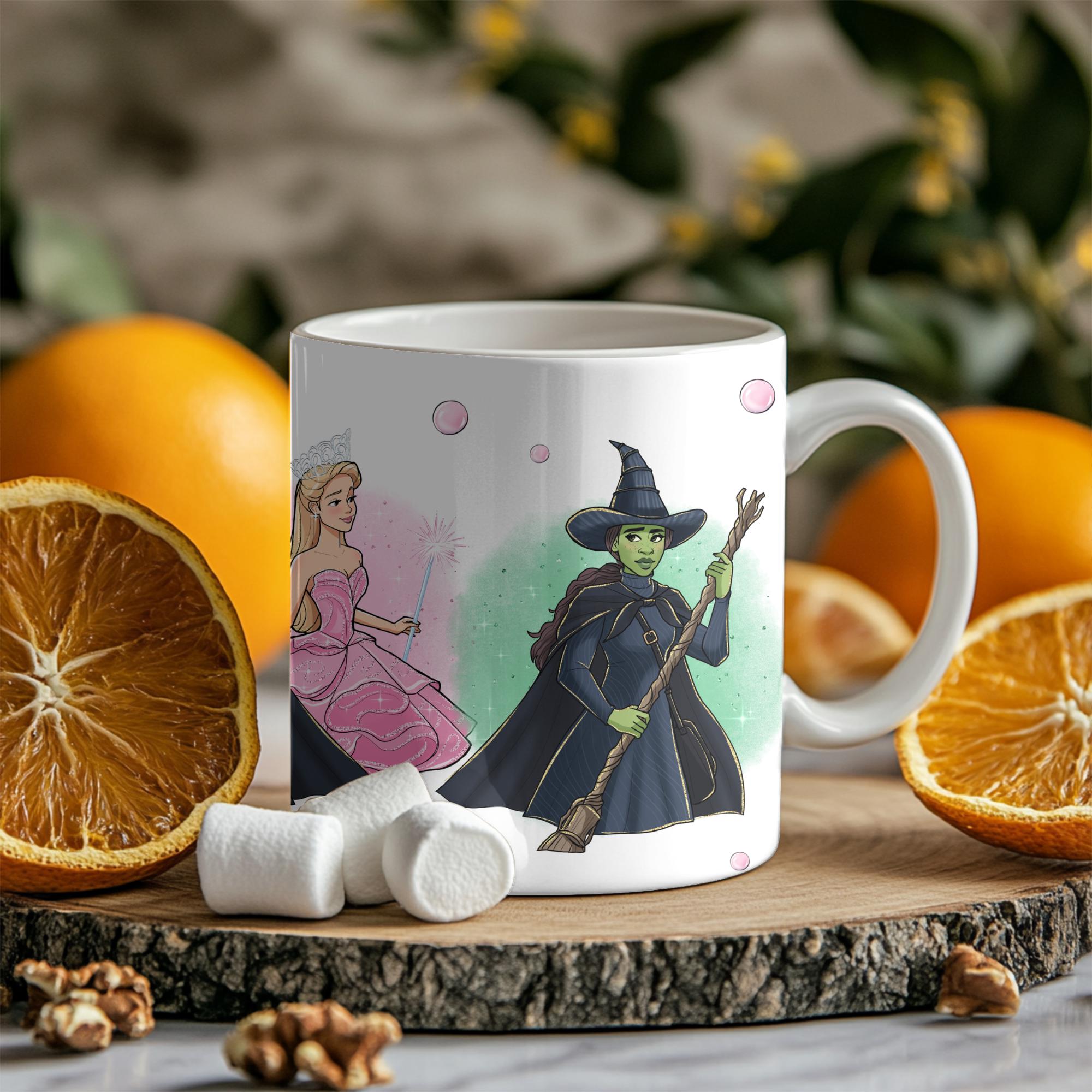 Glinda & Elphaba Cup Wrap PNG: Pastel Halloween Tumbler Sublimation ...