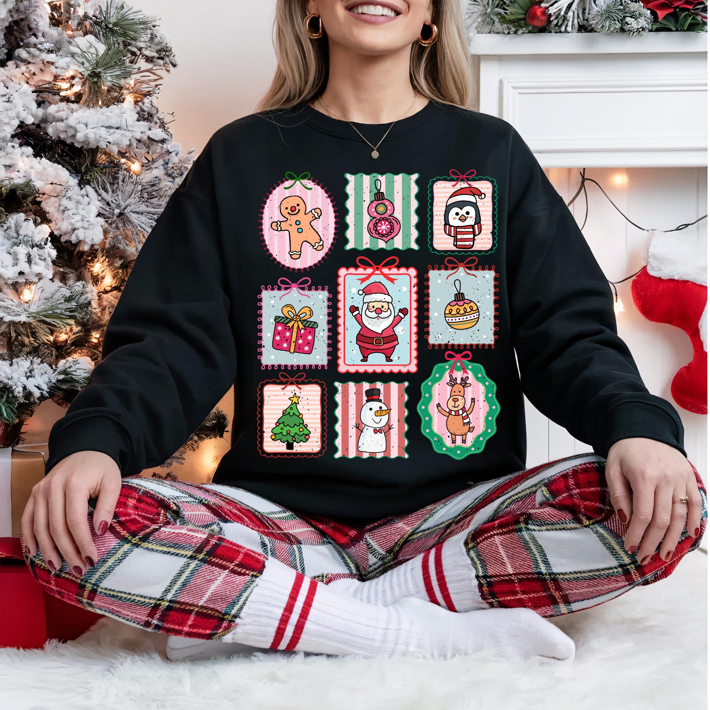 Christmas Tags SVG PNG | Cute Holiday Gift Tag Bundle | Santa, Penguin ...