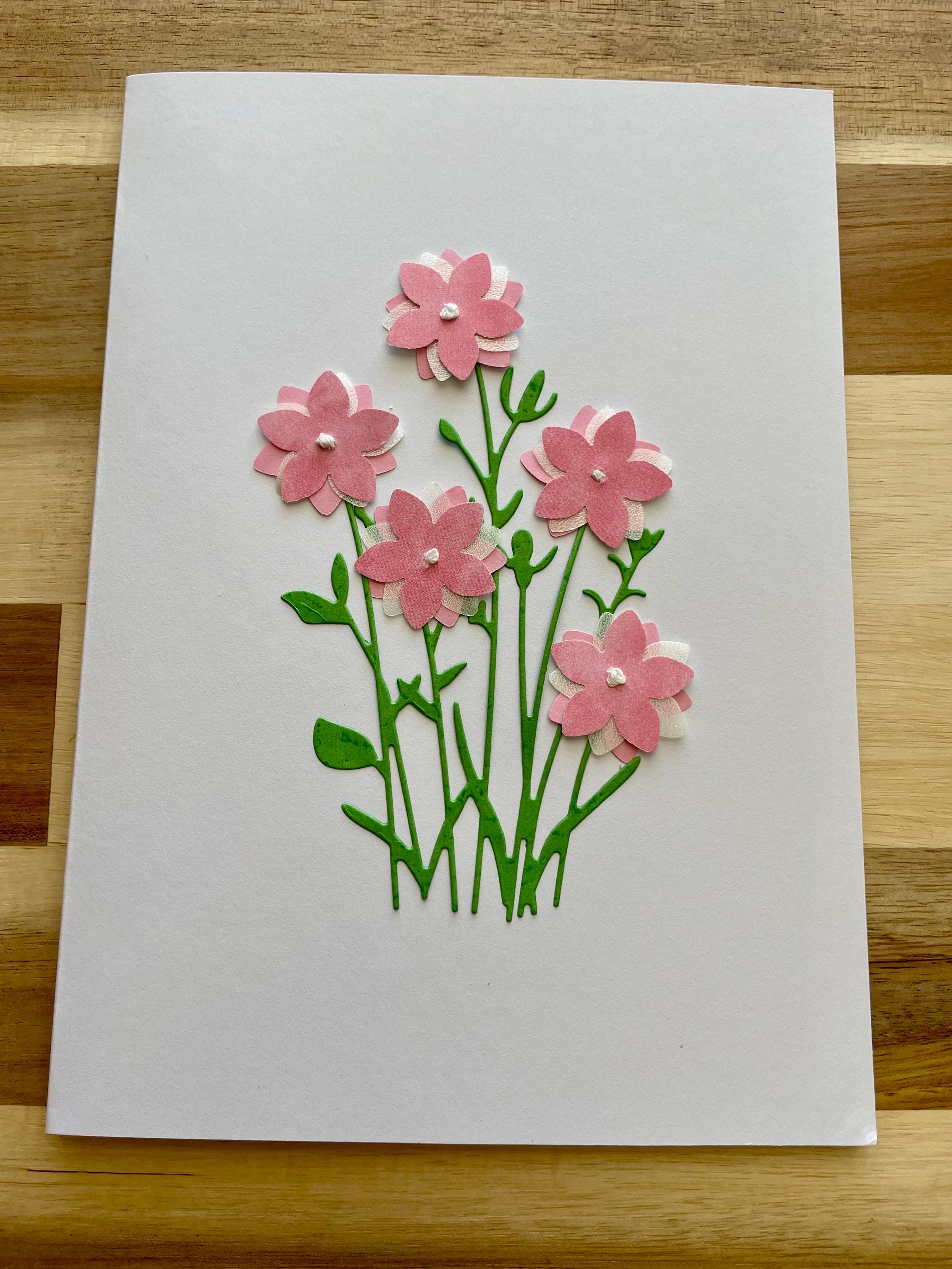 Handmade Blank Cards (5x7) With Floral Design for Any Occasion From the ...