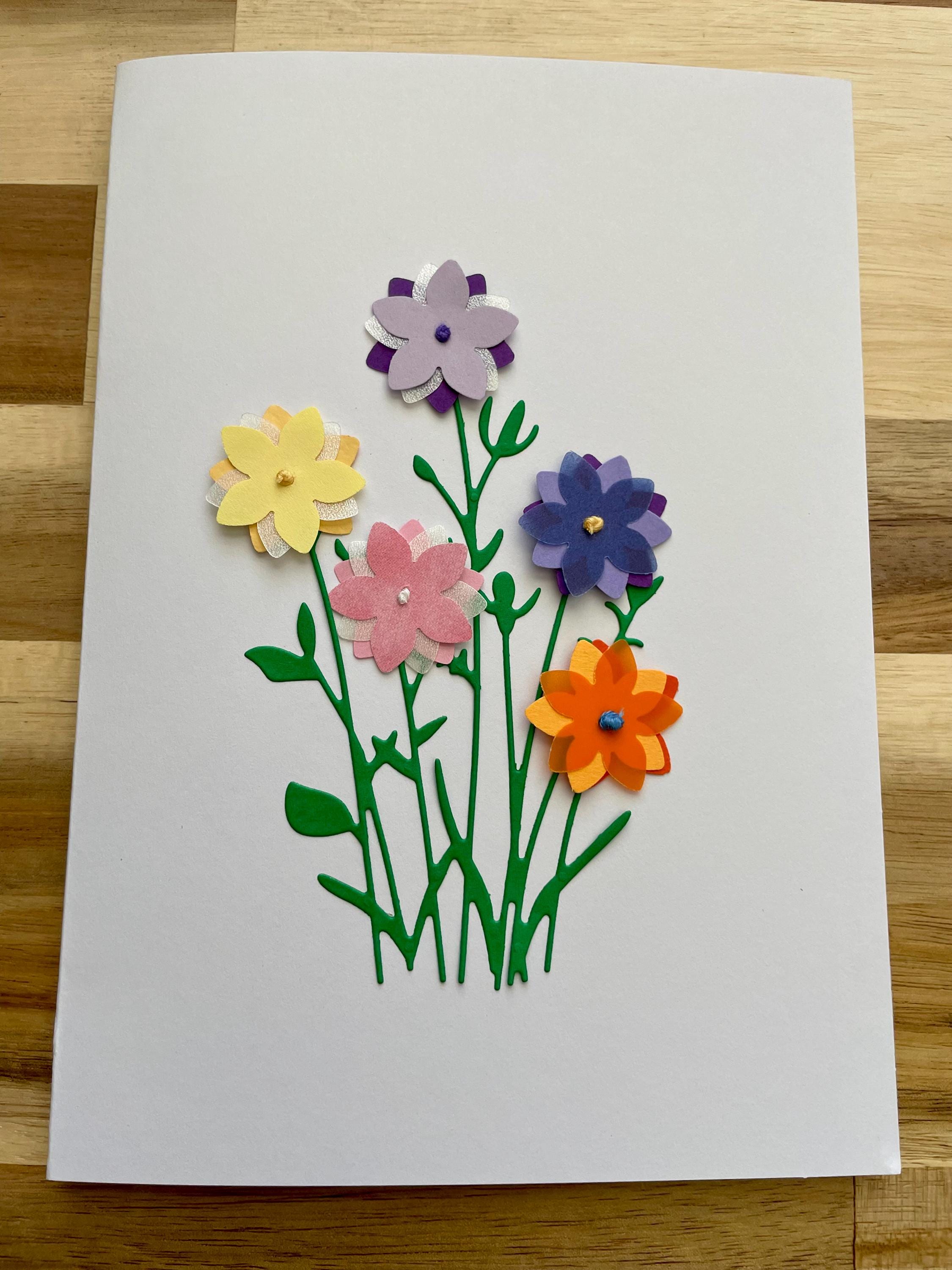 Handmade Blank Cards (5x7) With Floral Design for Any Occasion From the ...