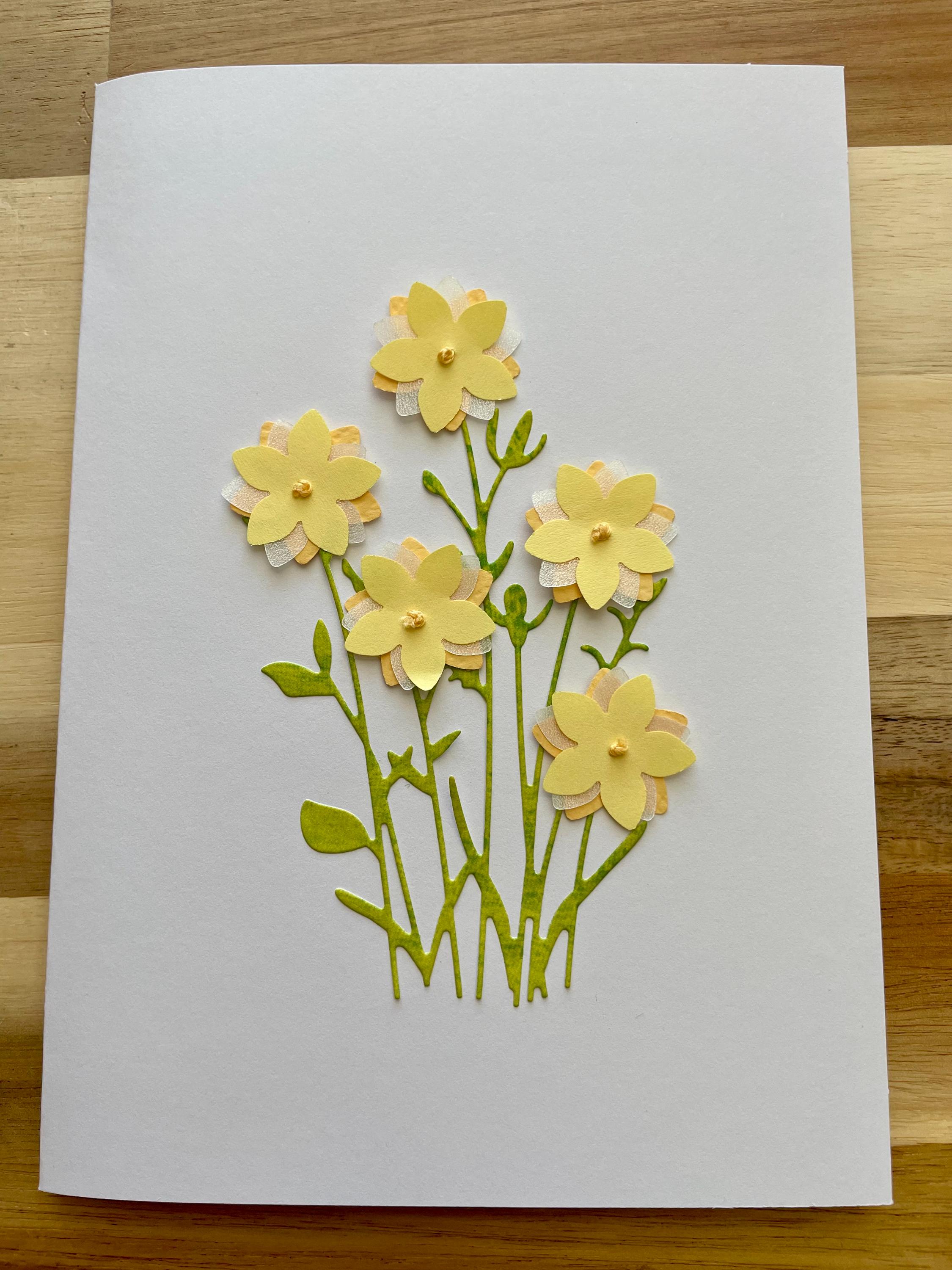 Handmade Blank Cards (5x7) With Floral Design for Any Occasion From the ...