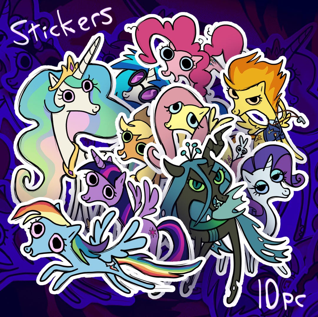 10pc MY LITTLE PONY Silly Sticker Pack - Etsy