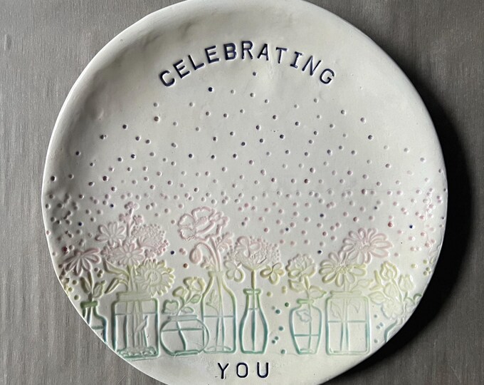 Celebration Plate, Happy Birthday Plate, Birthday Plate, Celebration ...