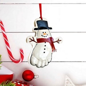 Footprint Ornament, Ceramic Foot Print Art, Custom Baby Footprint Gift ...