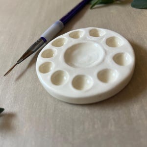 Mini Round Paint Palette, Watercolor Palette, Art Palette, Ceramic ...