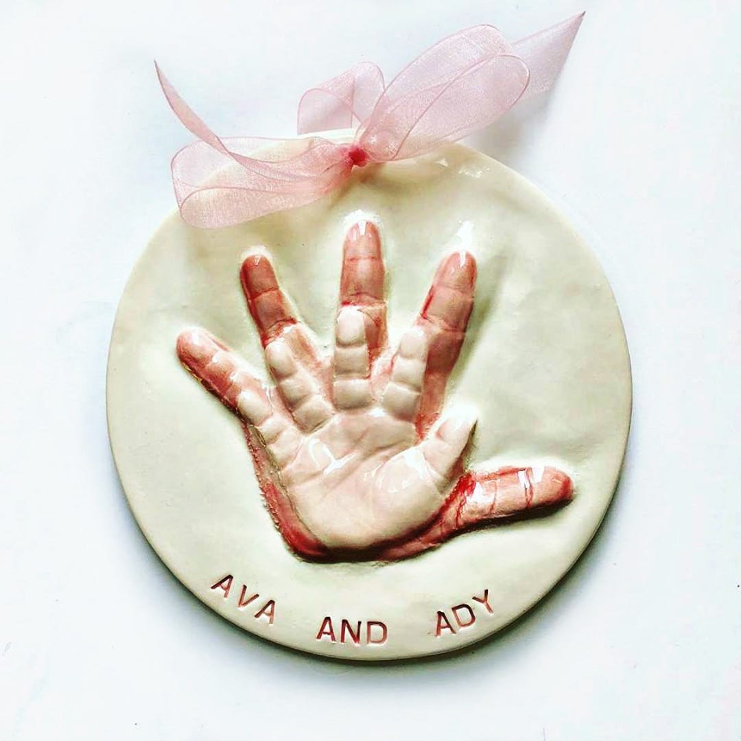 Handprint Sibling Keepsake, Brother and Sister Keepsake Art - Handprint ...
