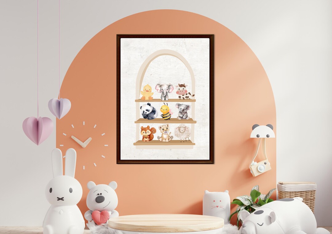 Cute Watercolor Safari Animals | Nursery Wall Clip Art | Baby Room ...