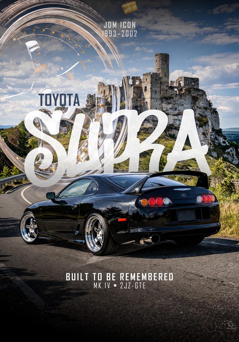 Toyota Supra MK4 Print | JDM Car Poster, Garage Art (digital Download ...