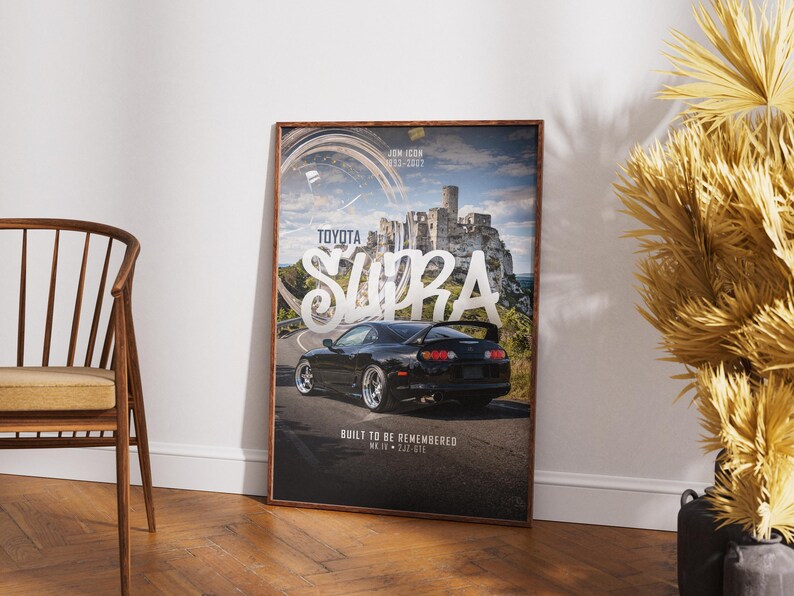 Toyota Supra MK4 Print | JDM Car Poster, Garage Art (digital Download ...