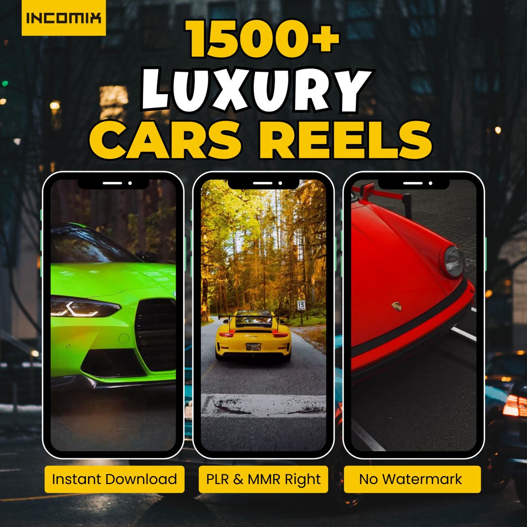 Luxury Car Reels Bundle: Viral Automotive Content (digital Download ...