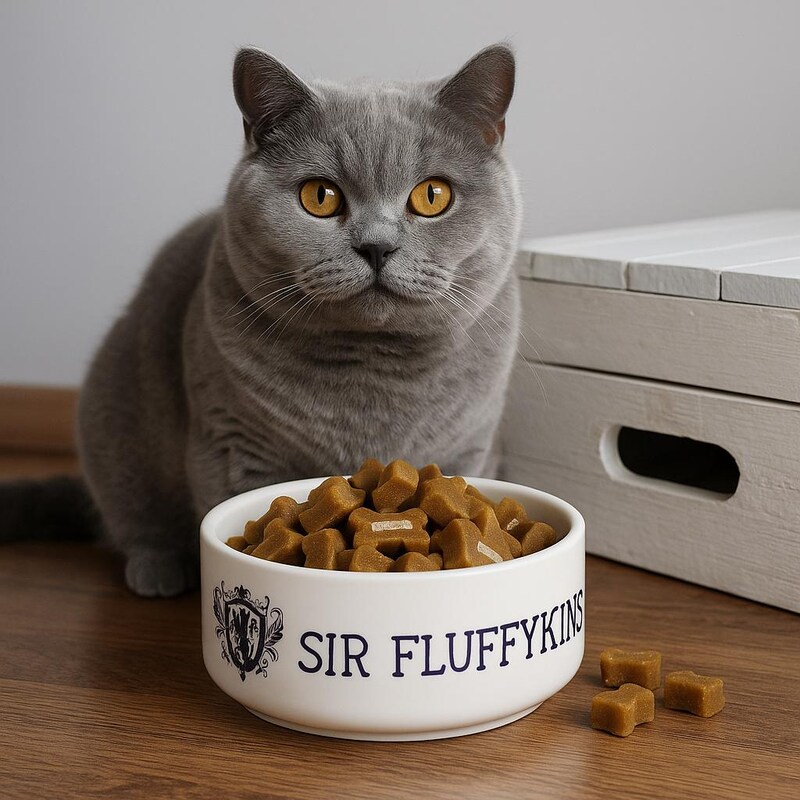 Fancy Cat Bowl - Etsy