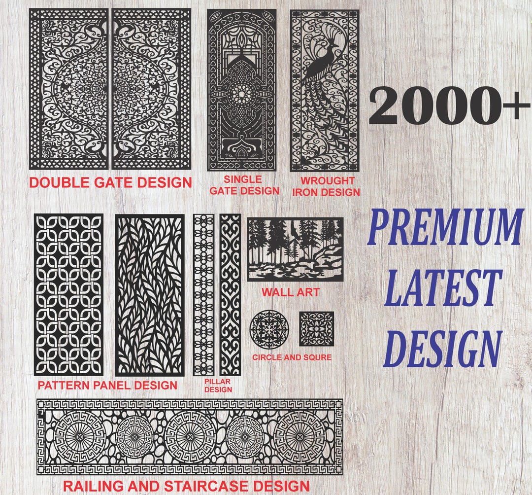 Laser Cut Design Bundle: Gates, Panels, Wall Art, Railings (digital ...