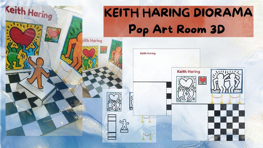 POP ART 3D DIORAMA: Keith Haring Art Project | Printable Coloring ...