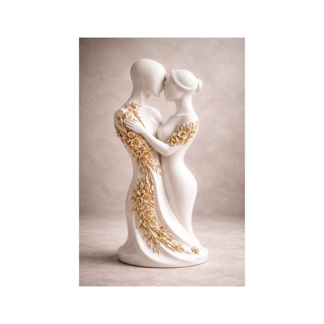 Romantic Couple Sculpture, Love Statue Gift, Wedding Decor Figurine ...