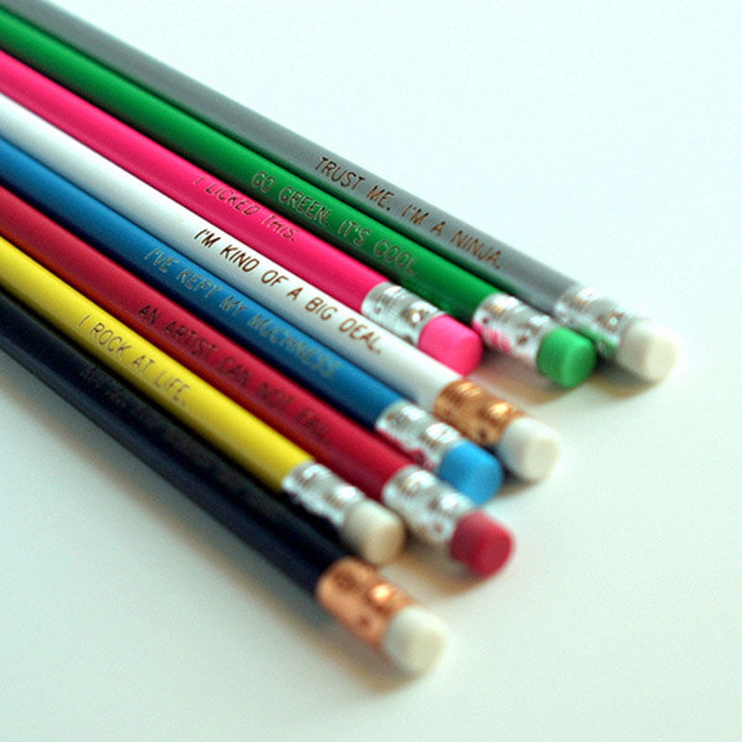 Pencil Gift Set - Choose Your Phrase - Etsy