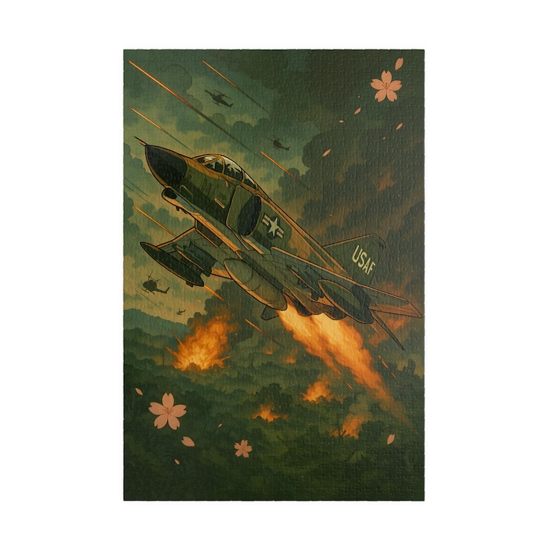 F-4 Phantom Fighter Jet Puzzle: 1024 Piece Military Aviation Challenge ...