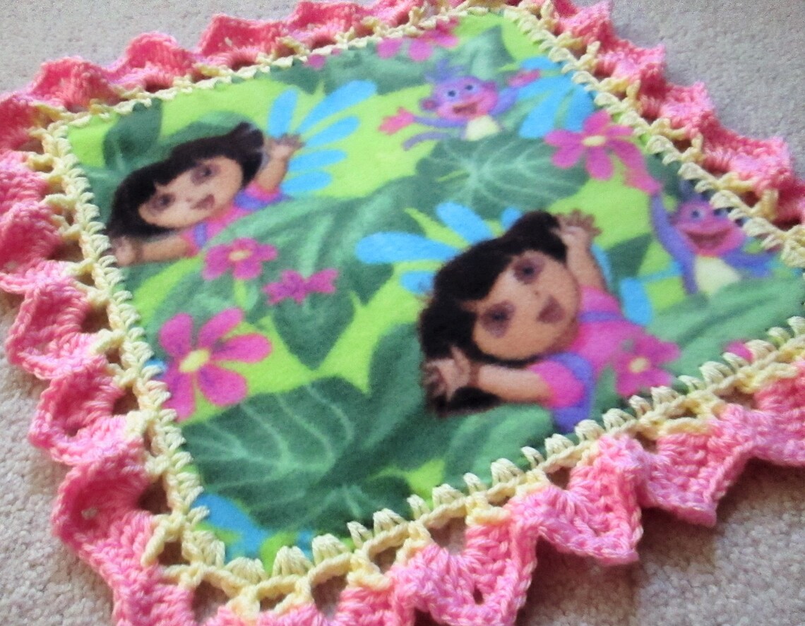 Dora The Explorer lovey mini blanket security blanket | Etsy