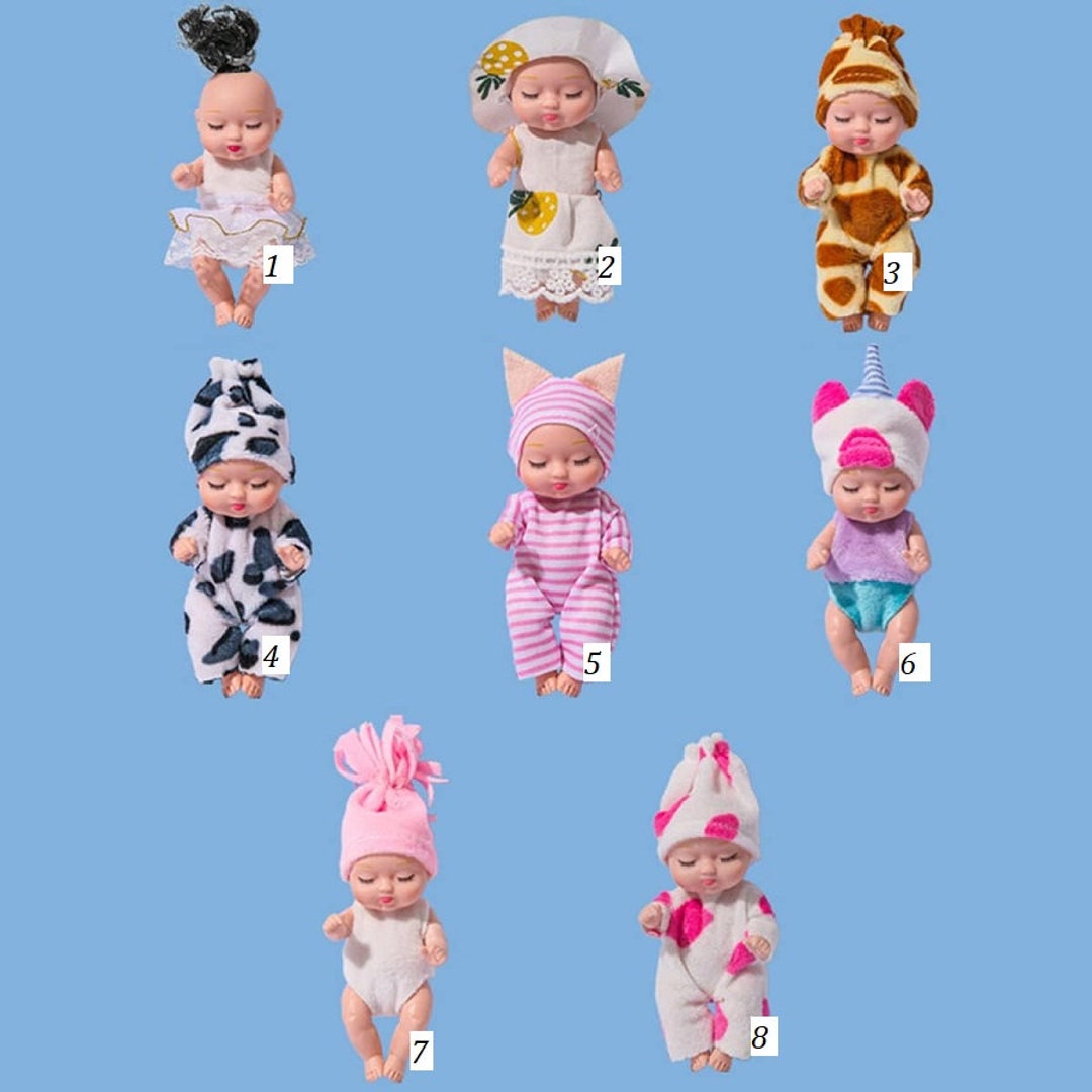 Mini 4 Inch Poseable Doll, Choice, Doll for Cradle Purse, Small Doll ...