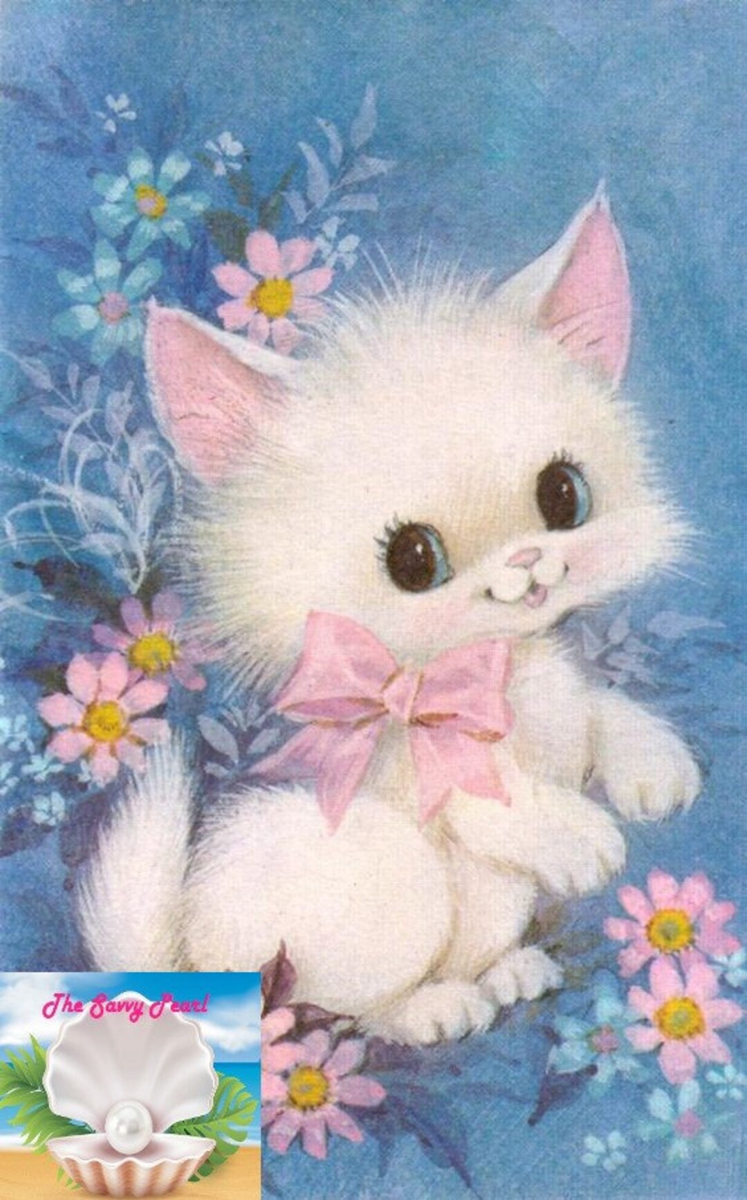 Cross-stitch PATTERN for Fluffy White Kitty, Digital Download, PDF ...