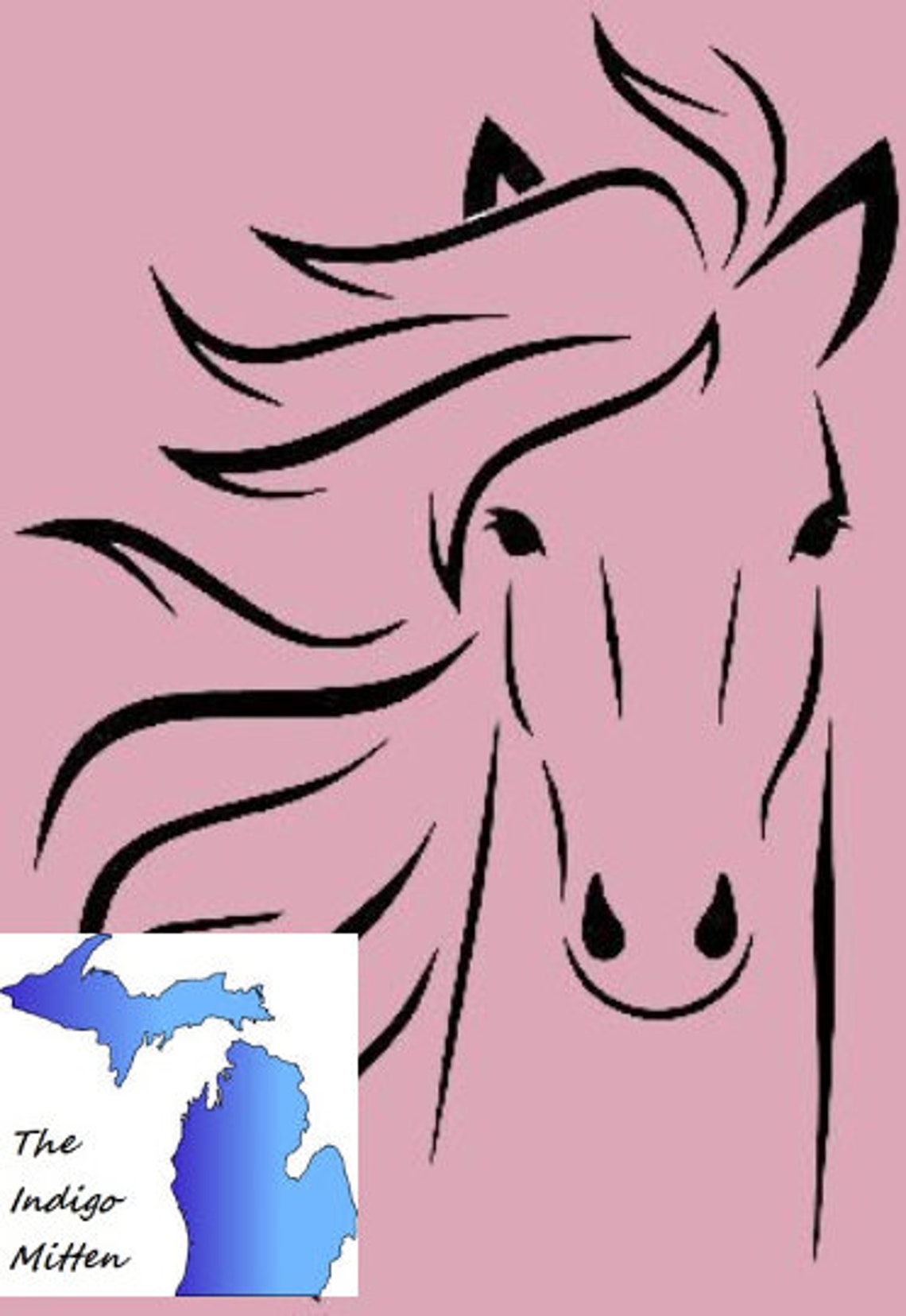 CROCHET Graph With Instructions PATTERN Horse Sketch for - Etsy