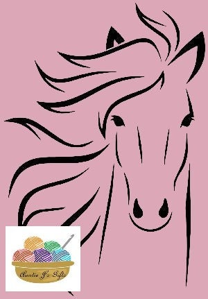 CROCHET Graph With Instructions PATTERN Horse Sketch for | Etsy