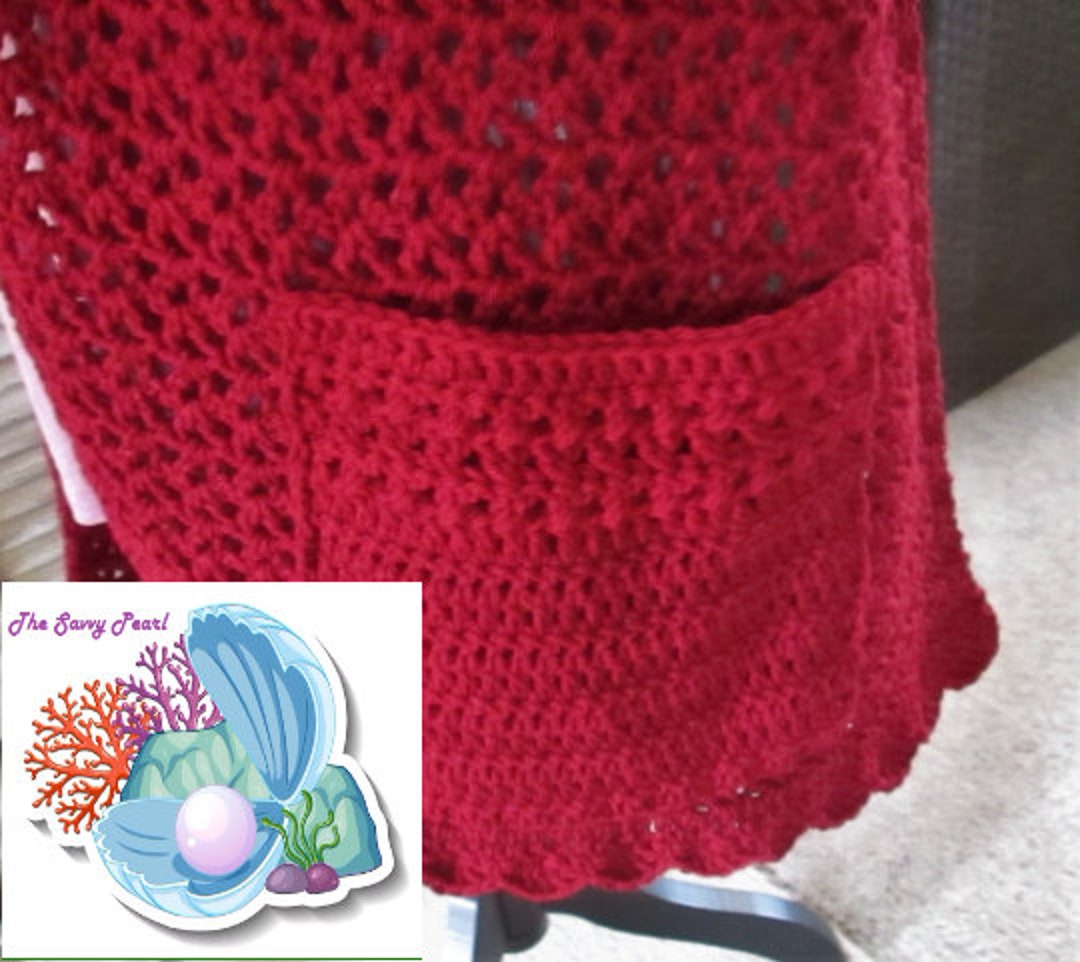 CROCHET PATTERN for Victory Pocket Shawl, Rectangle Shawl With Pockets ...