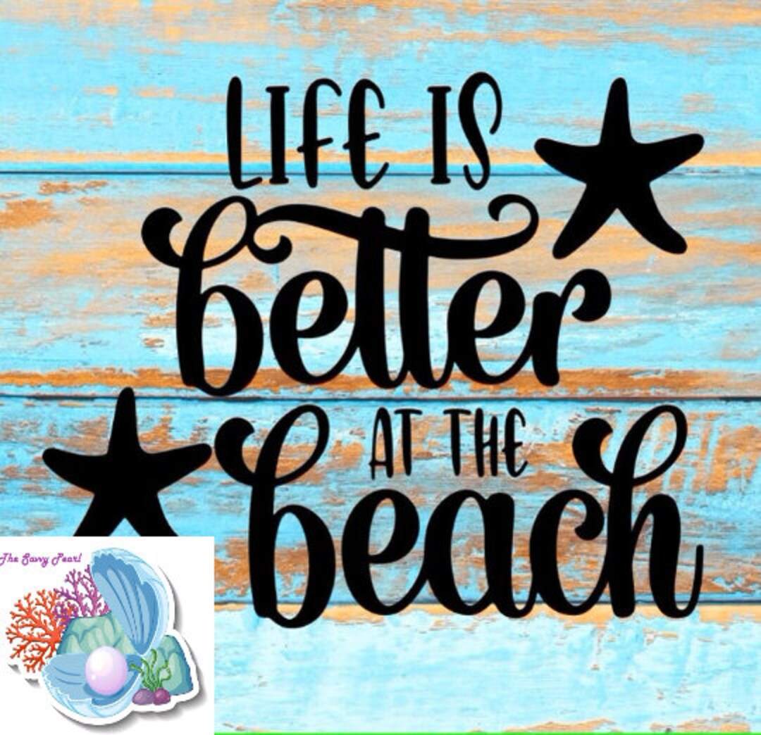 Cross-stitch PATTERN for Life is Better at the Beach, Digital Download ...