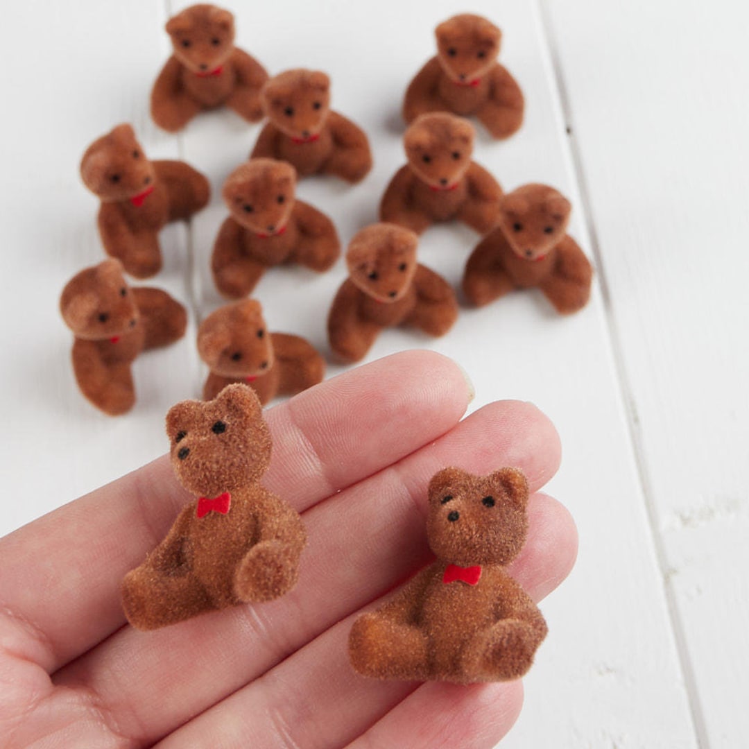 Miniature Brown Teddy Bears, Dollhouse Bears, Tiny - Etsy