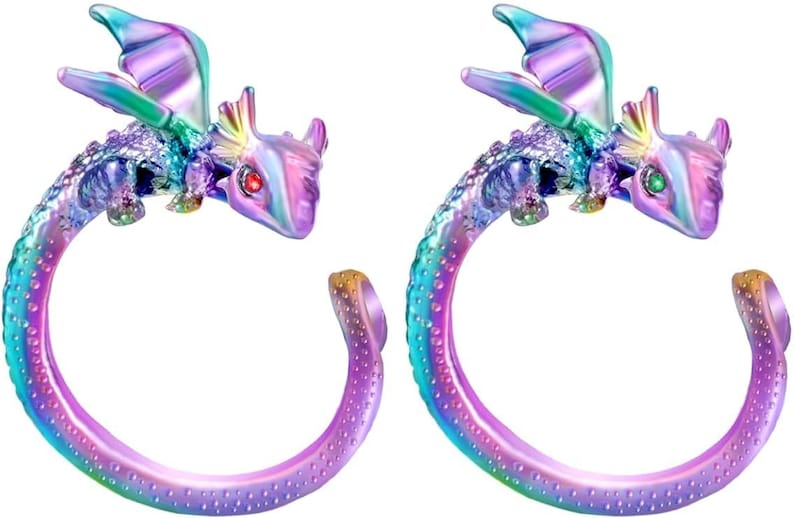 Dragon Ring, Multicolor Tension Ring for Crochet or Knitting - Etsy