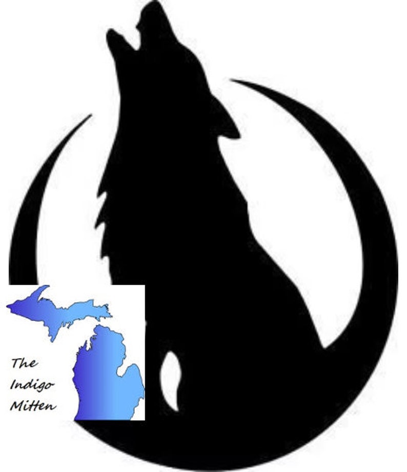 CROCHET Graph With Instructions PATTERN Wolf and Moon Shadow - Etsy