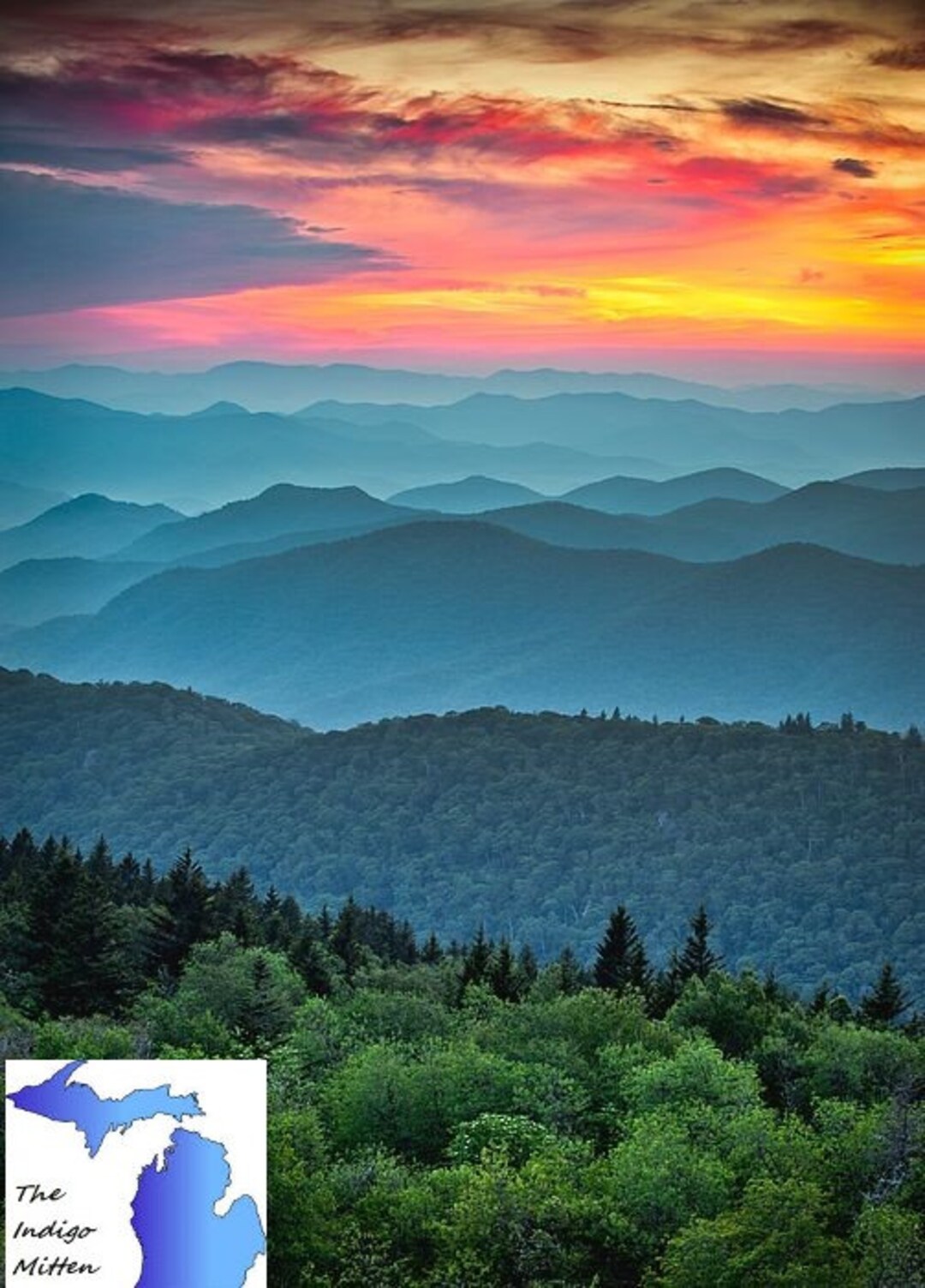 Cross Stitch PATTERN Graph for the Blue Ridge Mountains Pdf - Etsy